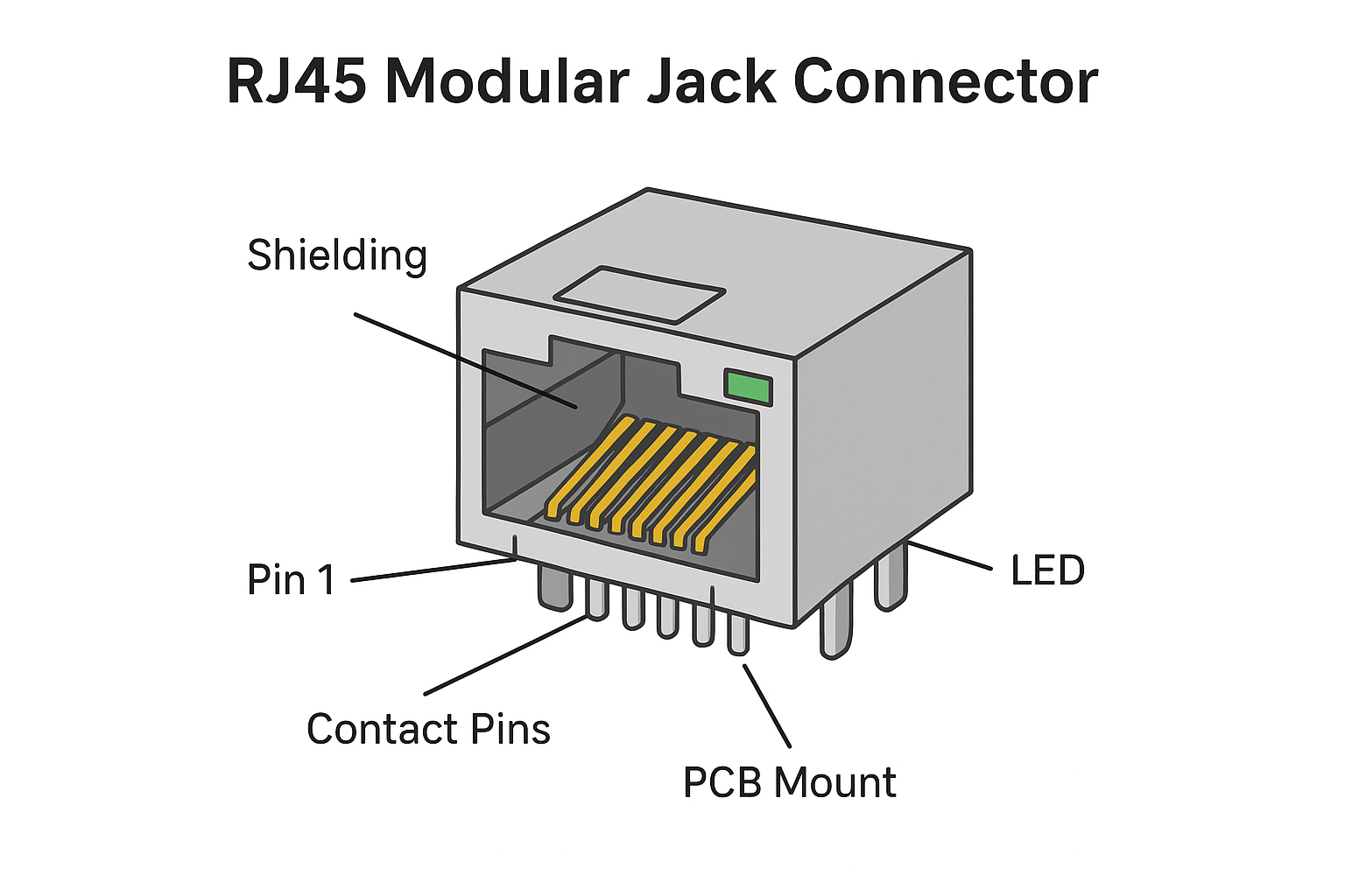 What Is an RJ45 Connector? RJ45 Pinout, Types, Wiring Guide ...